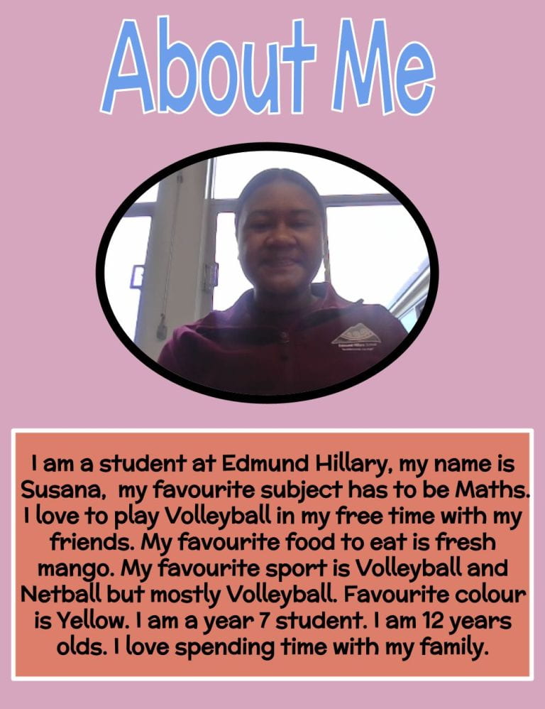 Hatchet, Ponder – Susana @ Edmund Hillary School